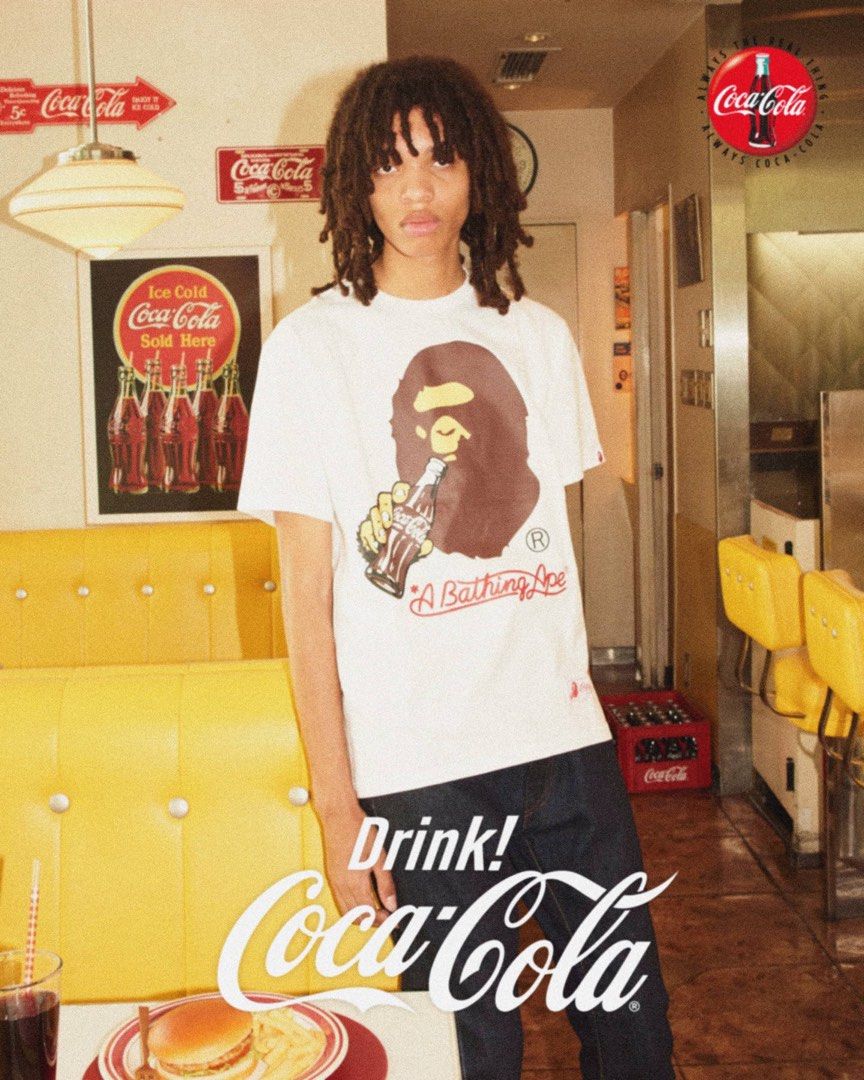BAPE X COCA COLA APE HEAD TEE, Men's Fashion, Tops & Sets, Tshirts ...