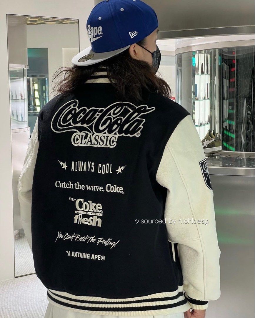 BAPE X COCA COLA VARSITY JACKET, Men's Fashion, Coats, Jackets and ...