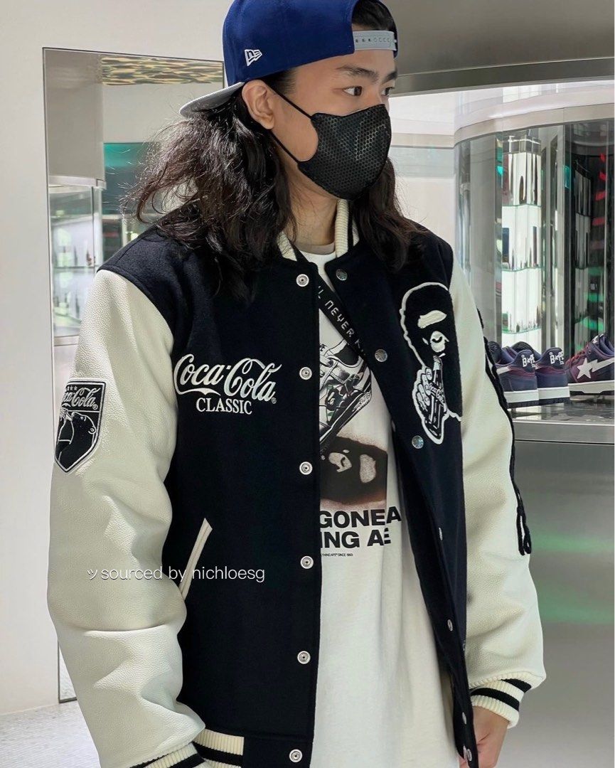 BAPE X COCA COLA VARSITY JACKET, Men's Fashion, Coats, Jackets and ...