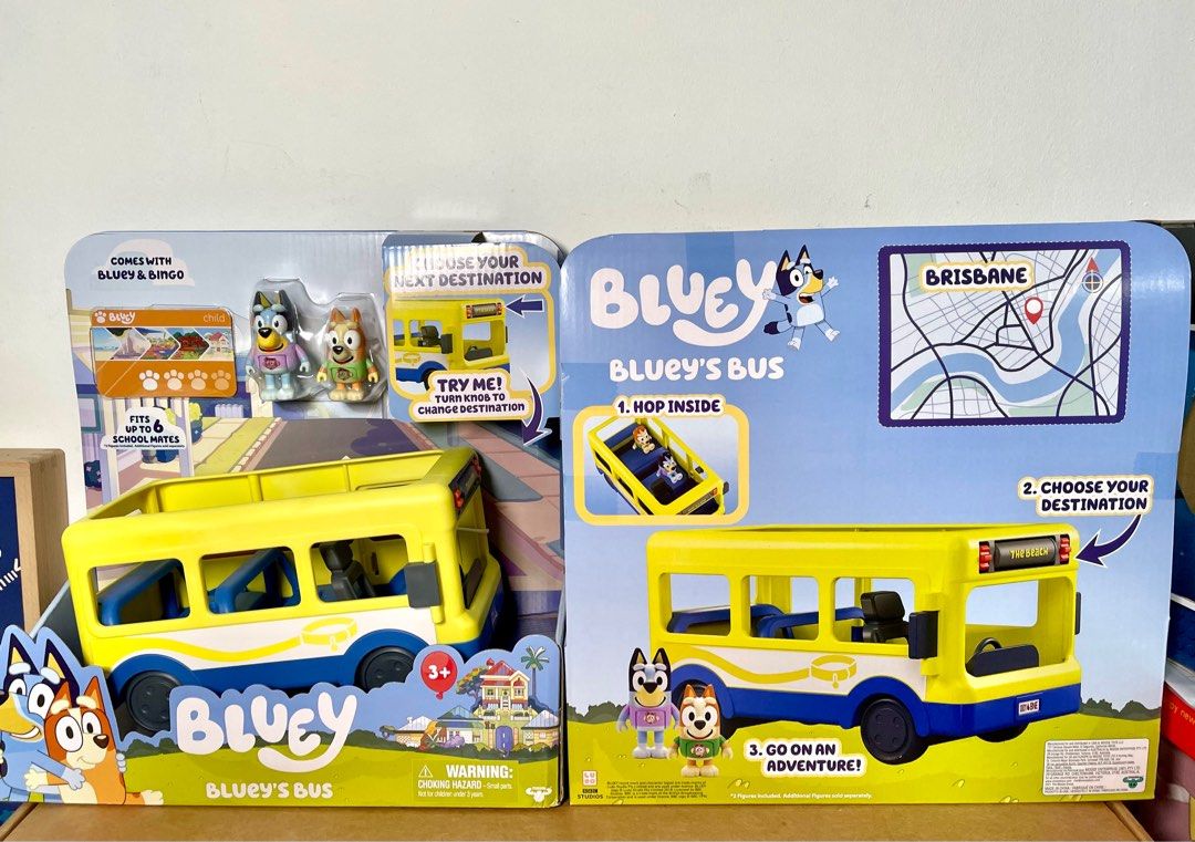 Bluey Bus, Bus Vehicle and Figures Pack, with Two 2.5-3'' Figures ...
