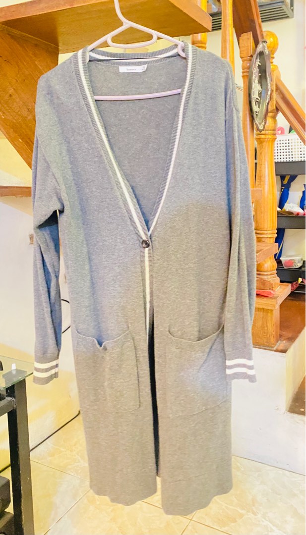 BOSSINI Long Blazer - Gray, Women's Fashion, Coats, Jackets and ...