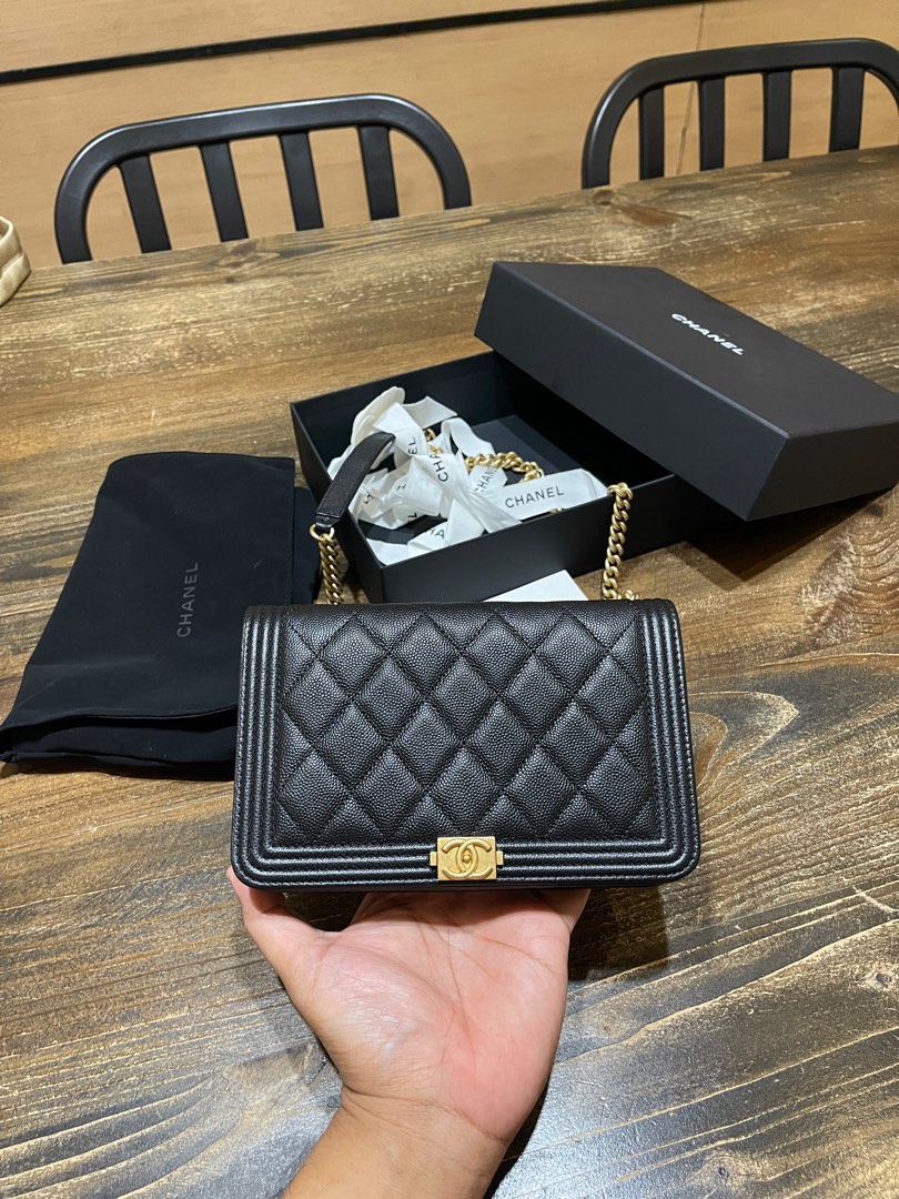 AUTHENTIC Chanel Le Boy Wallet on Chain WOC, Luxury, Bags & Wallets on ...