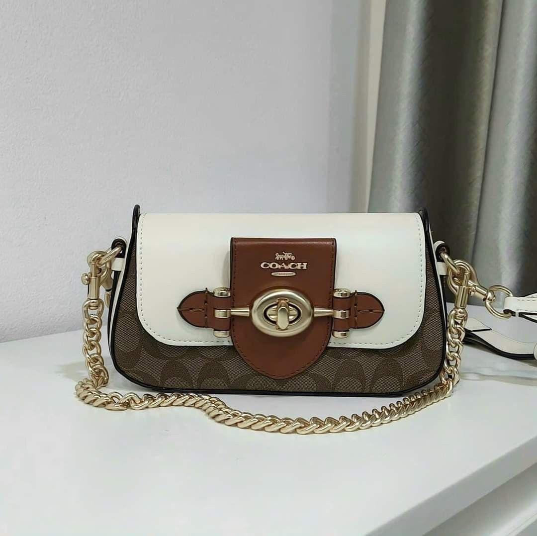 Coach Brie Shoulder Bag In Colorblock Signature Canvas, Women's Fashion ...