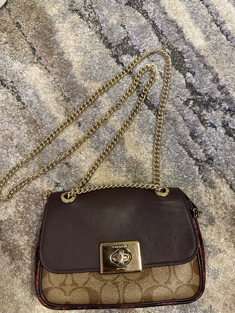 Coach chain bag, Women's Fashion, Bags & Wallets, Cross-body Bags on ...