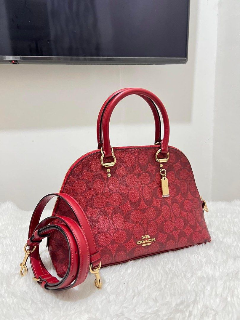 coach red, Luxury, Bags & Wallets on Carousell