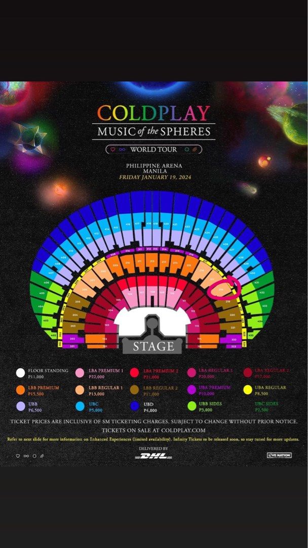Coldplay Ticket - January 19, 2024, Tickets & Vouchers, Event Tickets ...