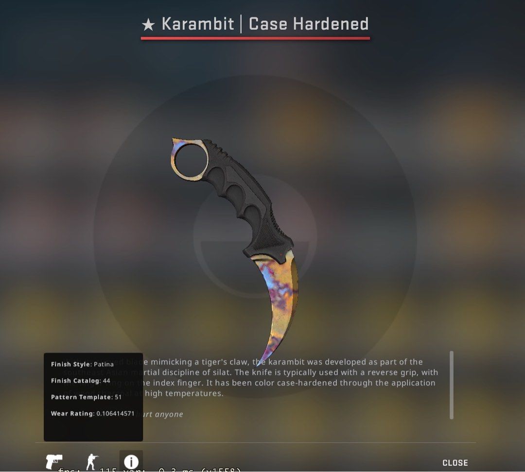 CSGO Knife - Karambit (Case Hardened), Video Gaming, Gaming Accessories, In-Game Products on ...