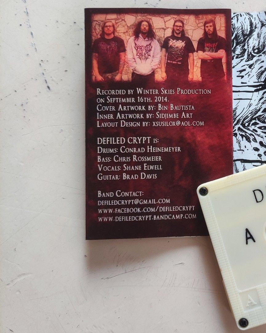 DEFILED CRYPT BKN LITURGY BRODEQUIN CINERARY ASPHYXIATE CADAVORACITY ...