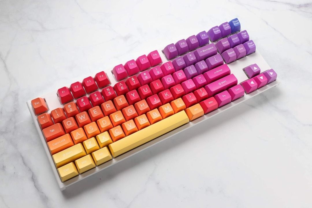 DUCKY 108-KEY ABS SEAMLESS DOUBLESHOT AFTERGLOW SA KEYCAP SET ...