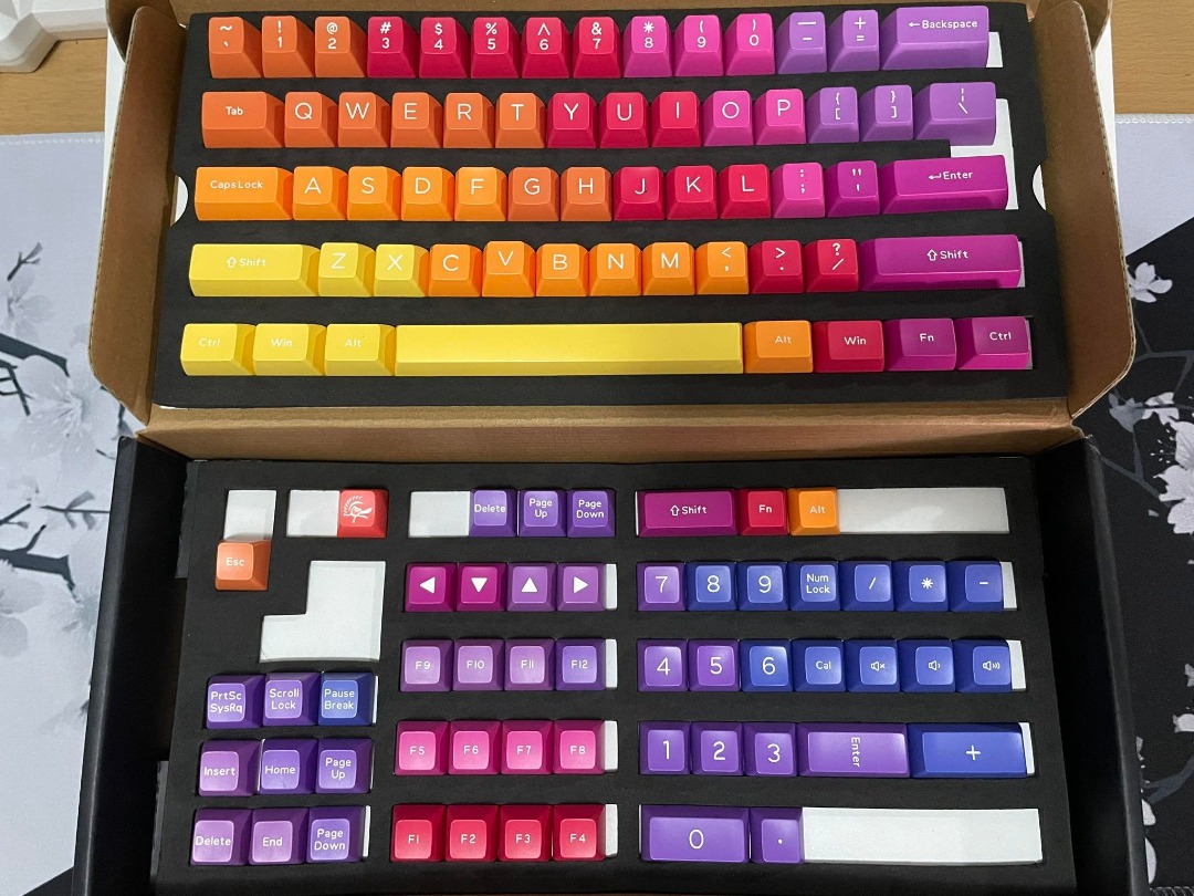 DUCKY 108-KEY ABS SEAMLESS DOUBLESHOT AFTERGLOW SA KEYCAP SET, Computers & Tech, Parts ...