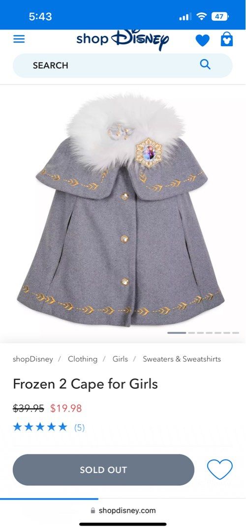 Elsa Frozen 2 cape (Disney), Babies & Kids, Babies & Kids Fashion on ...