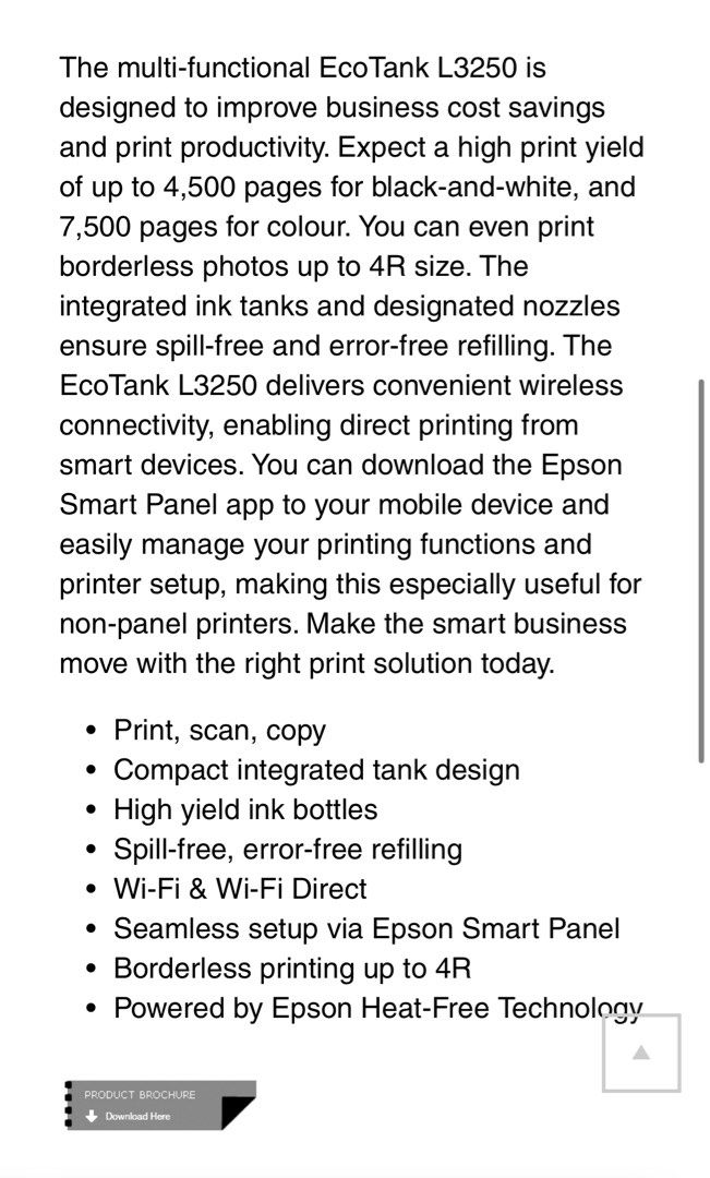 Epson colour Printer L3250 eco tank (under warranty), Computers & Tech ...