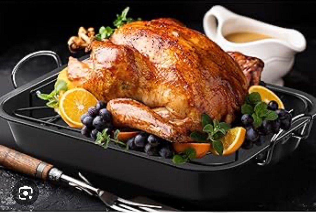 Extra Large Non-Stick Turkey Roaster / Roasting Pan / Roaster with Rack ...