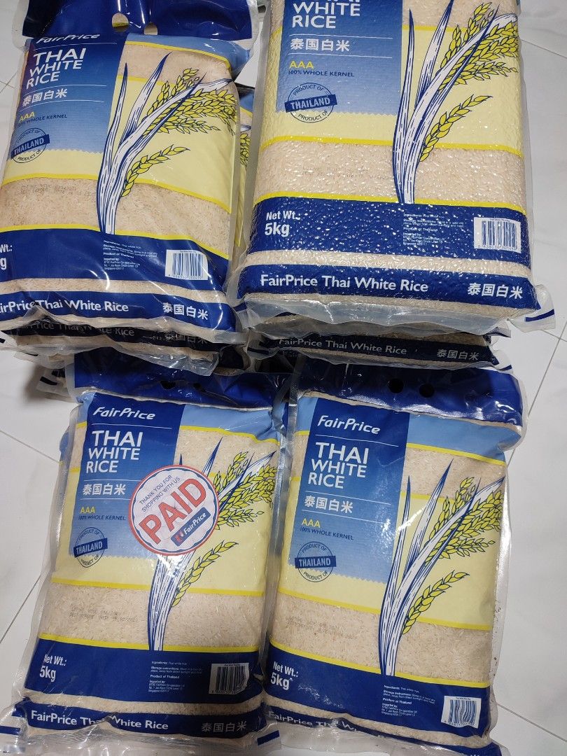 FairPrice Thai White Rice 5kg, Food & Drinks, Rice & Noodles on Carousell