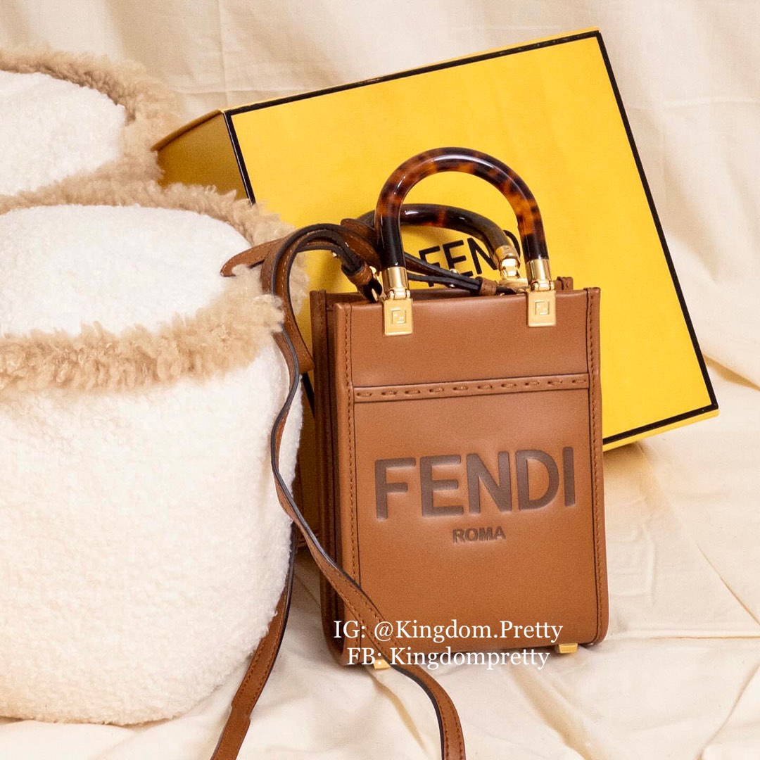 Fendi Sunshine Mini Tote in Tan Crossbody Pre-order, Luxury, Bags ...