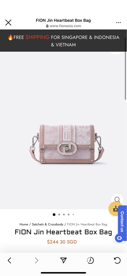 FION Jin Heartbeat Box Bag, Women's Fashion, Bags & Wallets, Shoulder ...