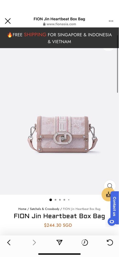 FION Jin Heartbeat Box Bag, Women's Fashion, Bags & Wallets, Shoulder ...