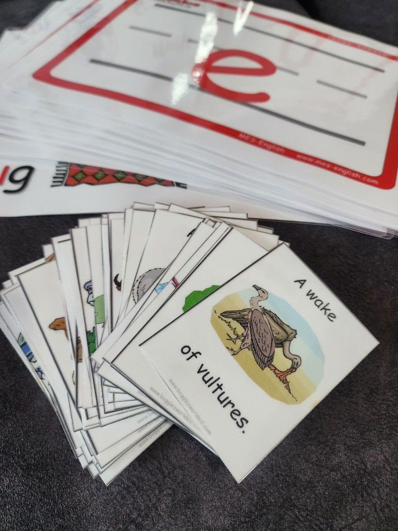 Flashcards on numbers, phonics, English words and collective nouns ...