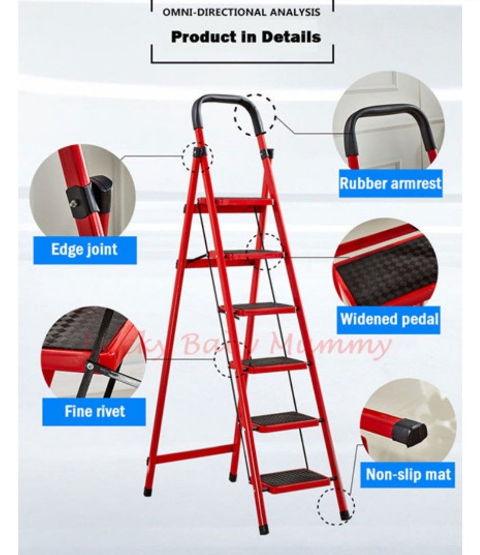 Foldable Ladder/ Stepsfitted anti-slip pad on each steps, Furniture ...