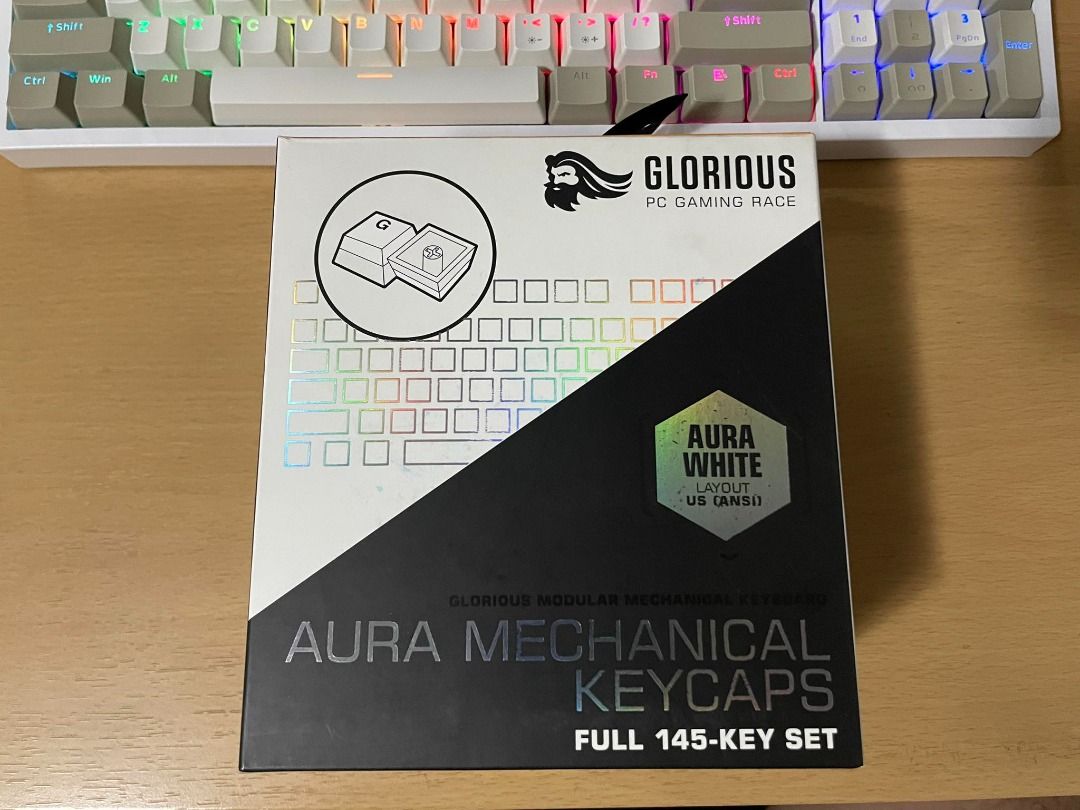 GLORIOUS AURA MECHANICAL KEYCAPS V2 (WHITE), Computers & Tech, Parts ...