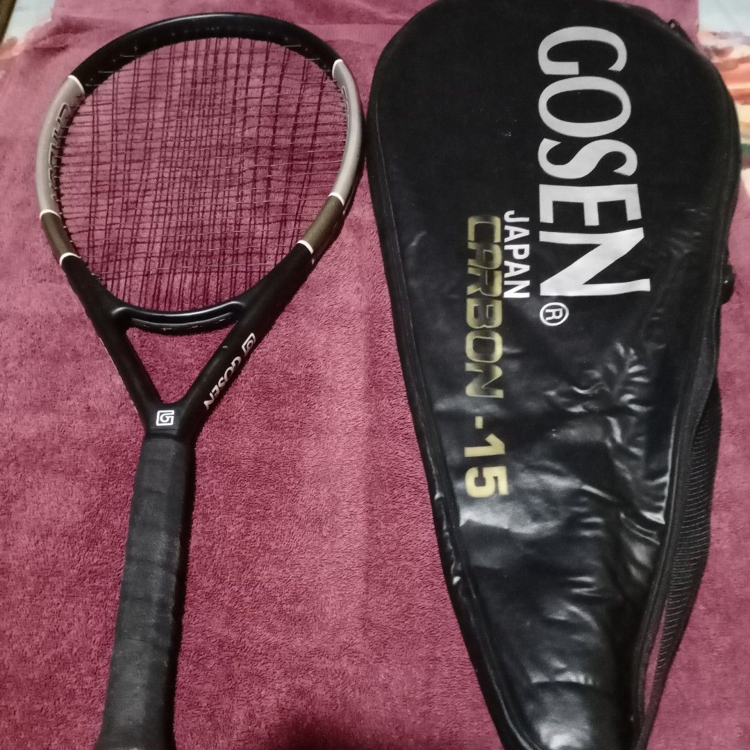 GOSEN Carbon-15Dx G2 Tennis Racket., Sports Equipment, Sports & Games ...