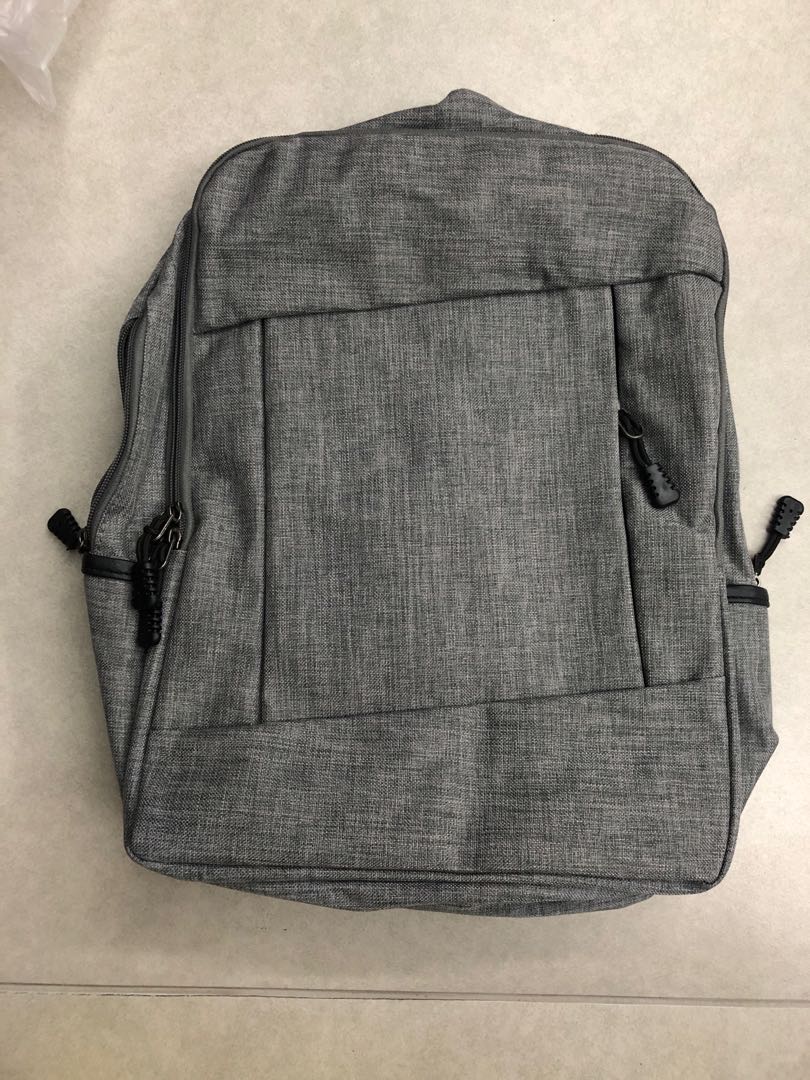 Gray Laptop Backpack, Men's Fashion, Bags, Backpacks on Carousell