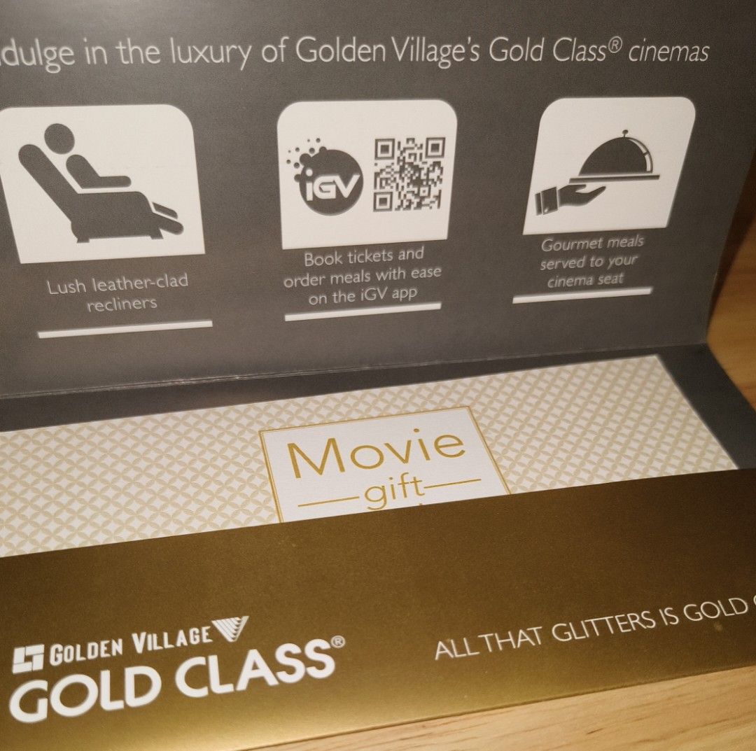 GV Gold Class gift voucher (All days), Tickets & Vouchers, Vouchers on ...