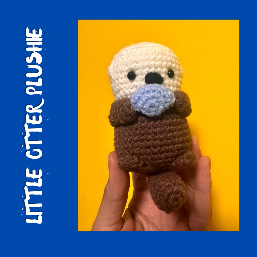 Handmade crochet little otter plushie, Hobbies & Toys, Stationery ...