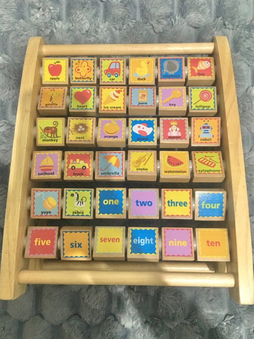 Hape Wooden Alphabet Abacus, Hobbies & Toys, Toys & Games on Carousell