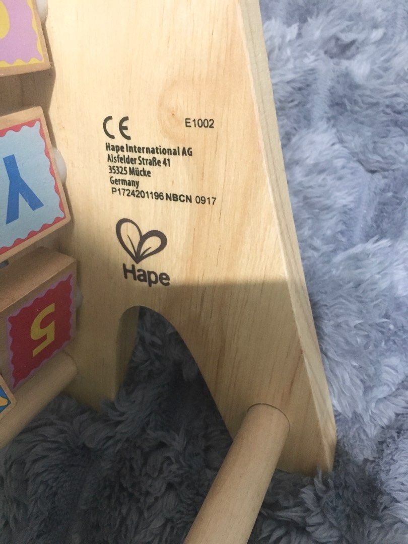 Hape Wooden Alphabet Abacus, Hobbies & Toys, Toys & Games on Carousell