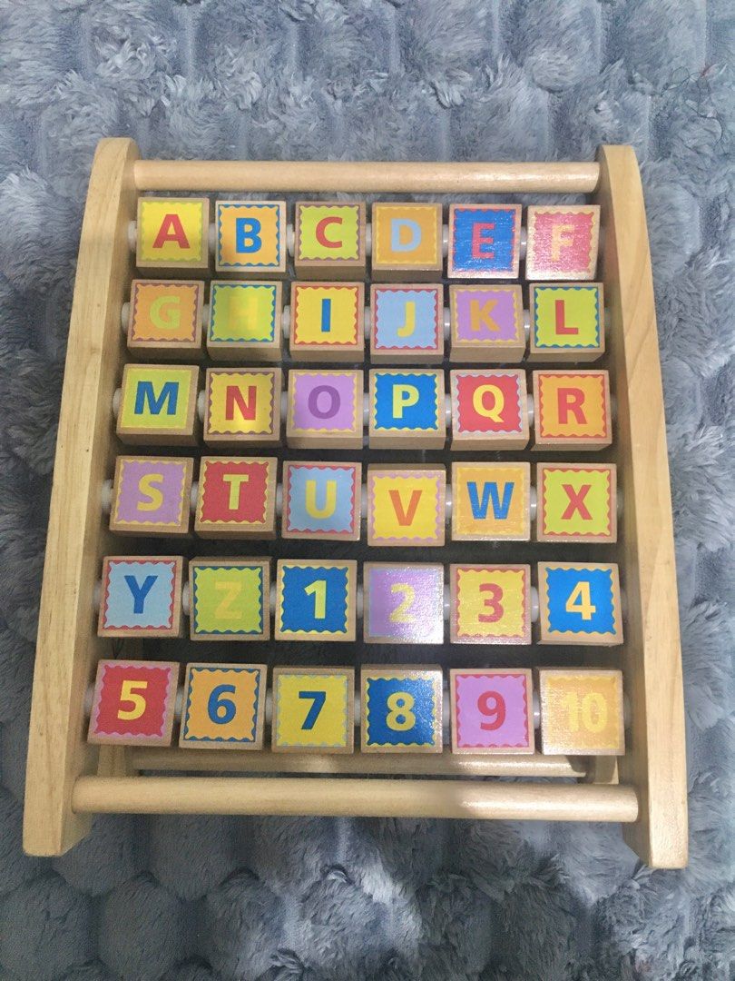 Hape Wooden Alphabet Abacus, Hobbies & Toys, Toys & Games on Carousell