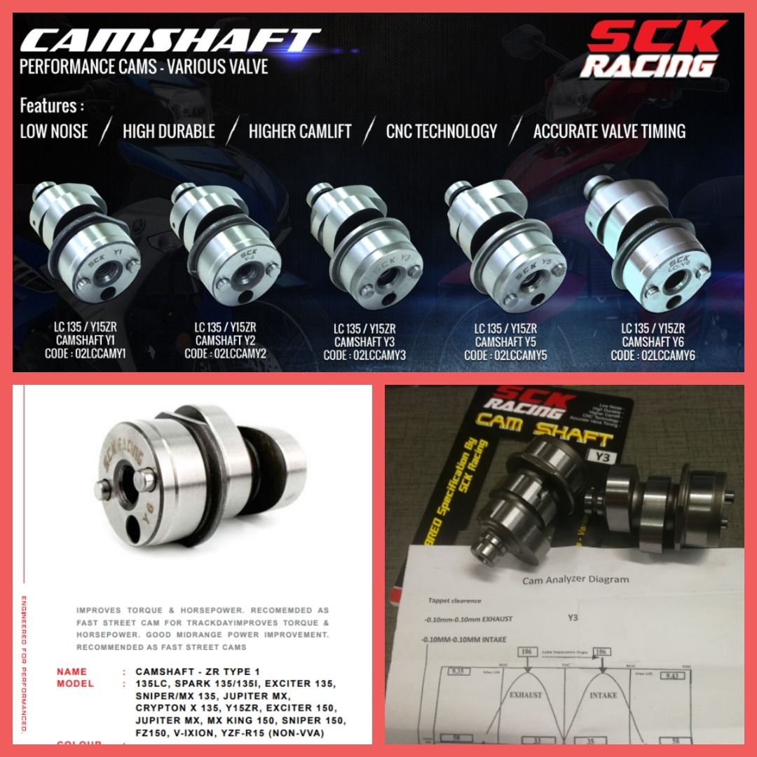 MASTER HIGH CAM CAMSHAFT/CRANKSHAFT/CAM BEARING/TENSIONER/TIMING CHAIN ...