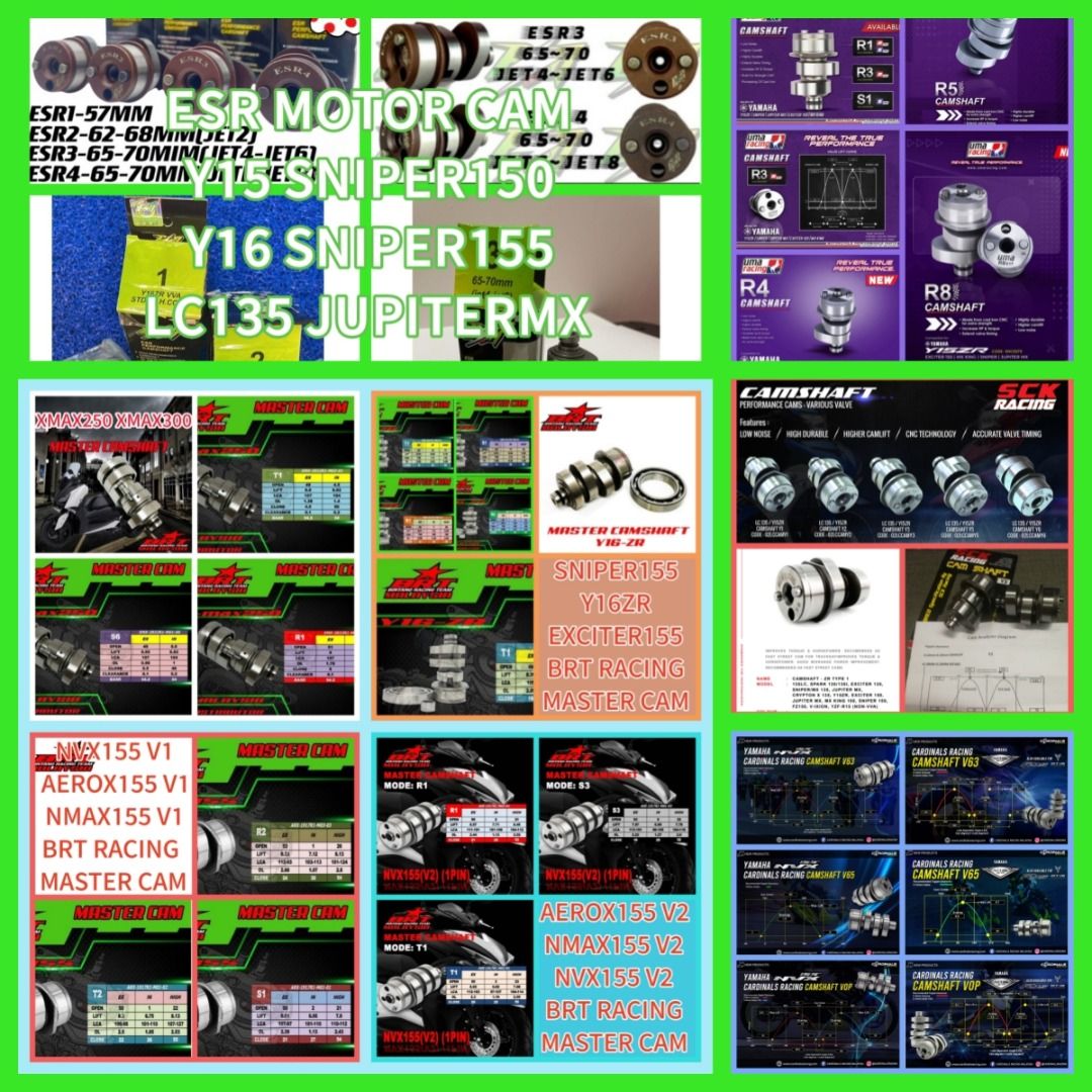 MASTER HIGH CAM CAMSHAFT/CRANKSHAFT/CAM BEARING/TENSIONER/TIMING CHAIN ...