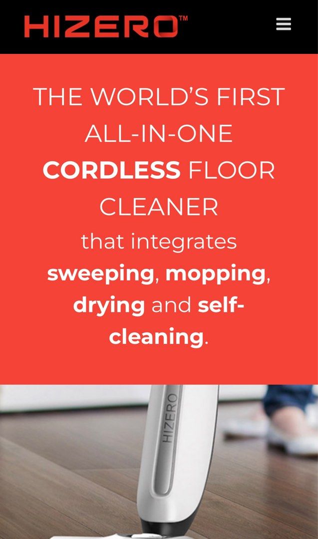 Hizero F803 All-in-one Bionic Mop & Hard Floor Cleaner, TV & Home ...