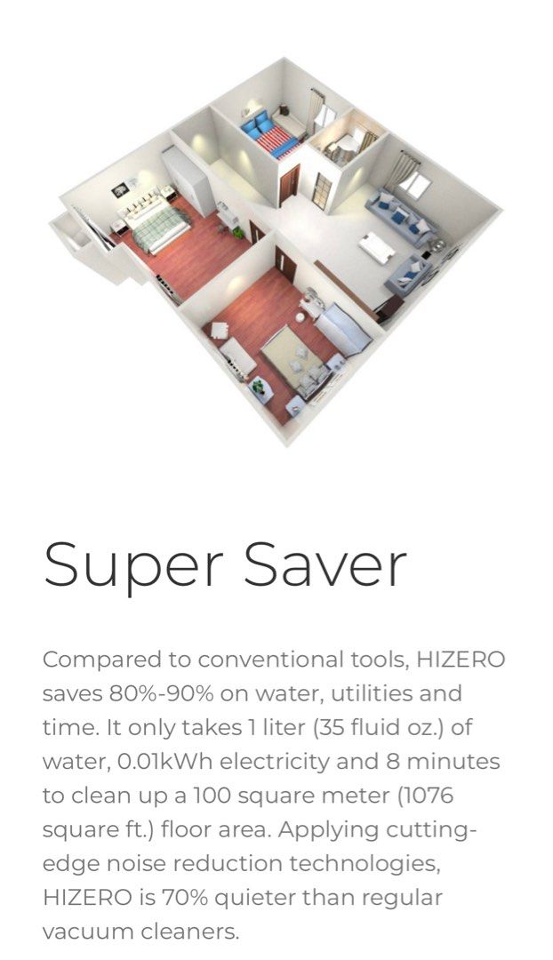 Hizero F803 All-in-one Bionic Mop & Hard Floor Cleaner, TV & Home ...