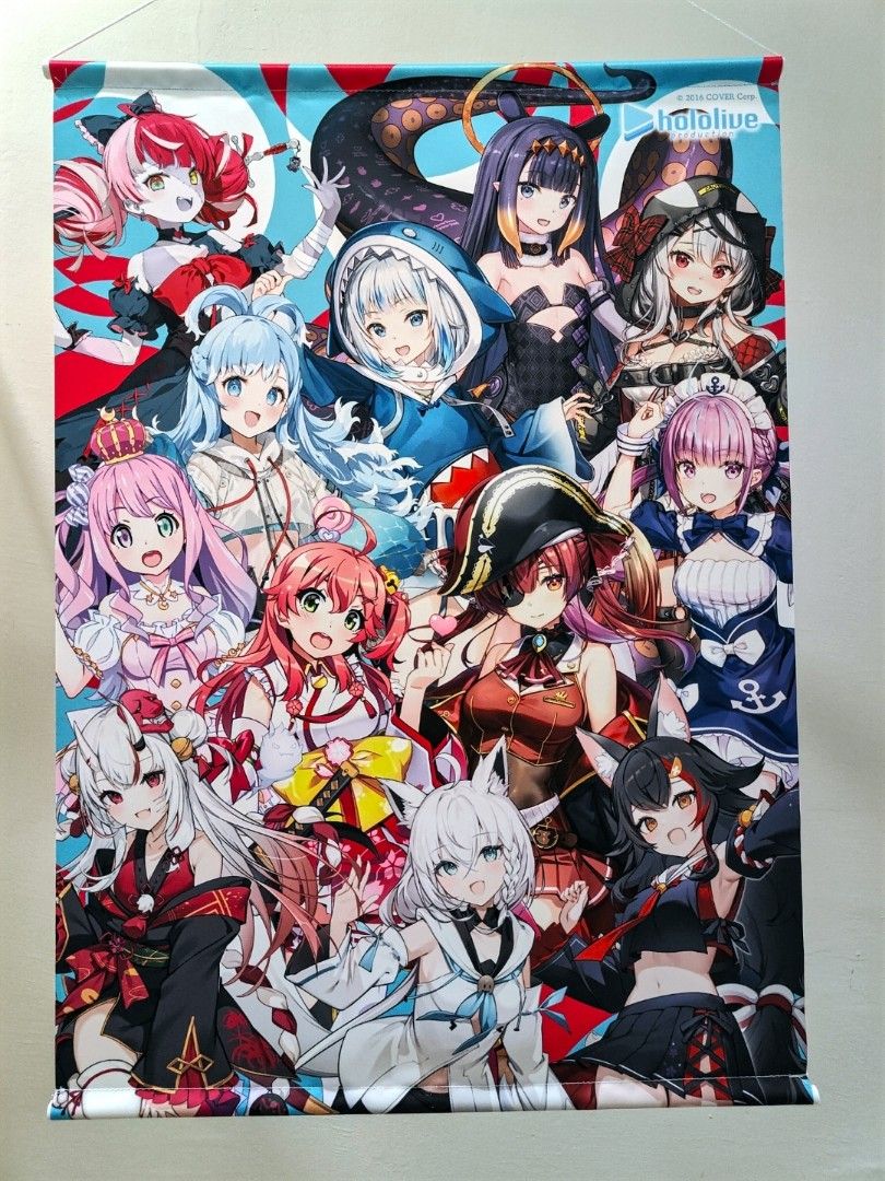 Hololive B2 Tapestry Kanda Shrine Normal Outfit Ollie Ina Chloe Gura Kobo Luna Aqua Miko Fubiko ...