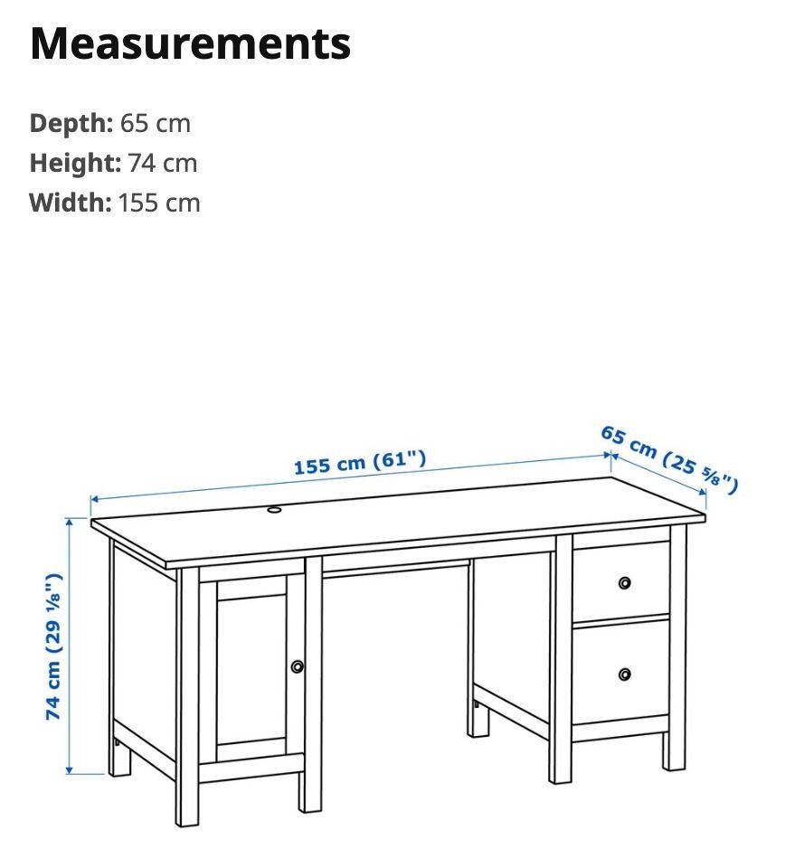 Desk computer IKEA Hemnes, Furniture & Home Living, Furniture, Other ...