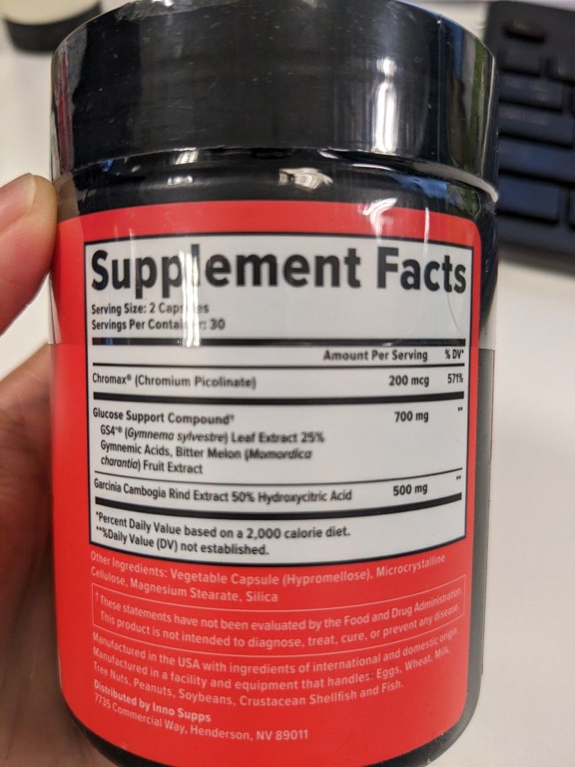 Inno Supps CARB CUT Supplement, Health & Nutrition, Health Supplements ...