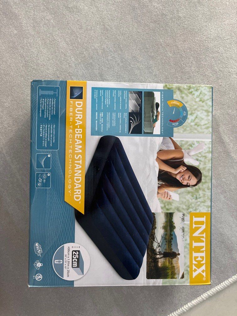 Intex Fiber Tech Dura Beam Air Mattress, Furniture & Home Living ...