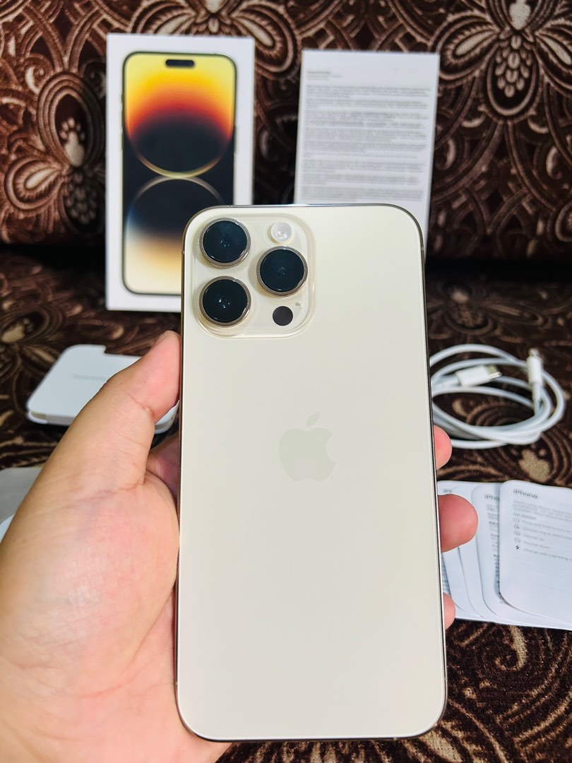 iPhone 14 Pro Max Gold 256GB 5G Factory Unlocked 99% Battery Health NTC ...