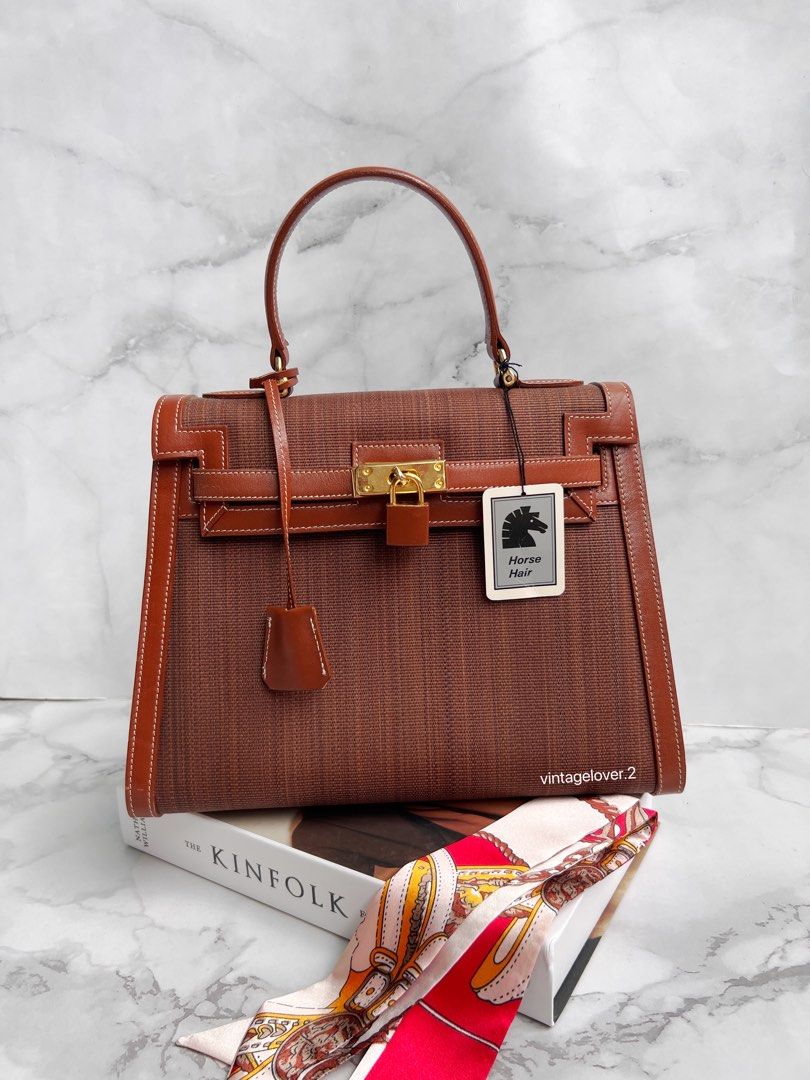 Japan Handmade Horse Hairs Kelly Bag, Women's Fashion, Bags & Wallets ...