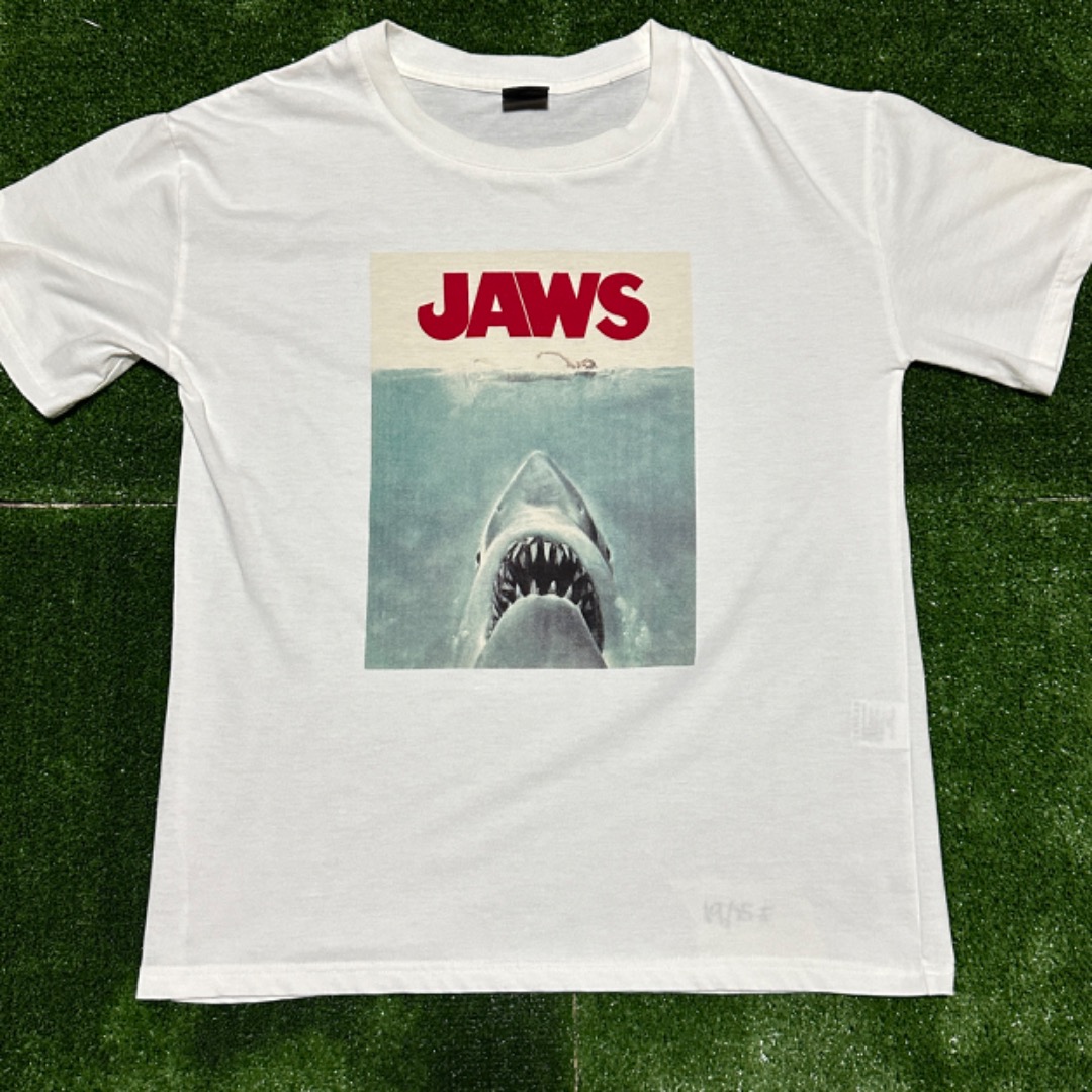 Jaws Tshirt, Men's Fashion, Tops & Sets, Tshirts & Polo Shirts on Carousell