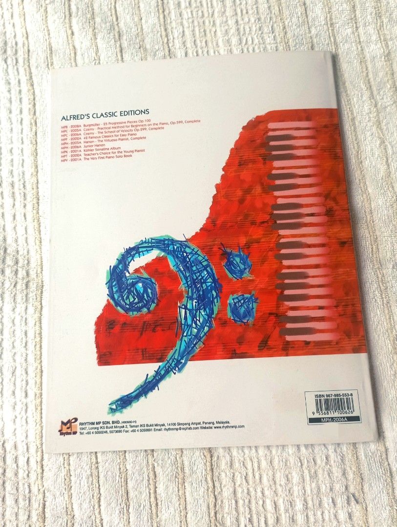 Junior Hanon Piano Practice book, Hobbies & Toys, Music & Media, Music ...