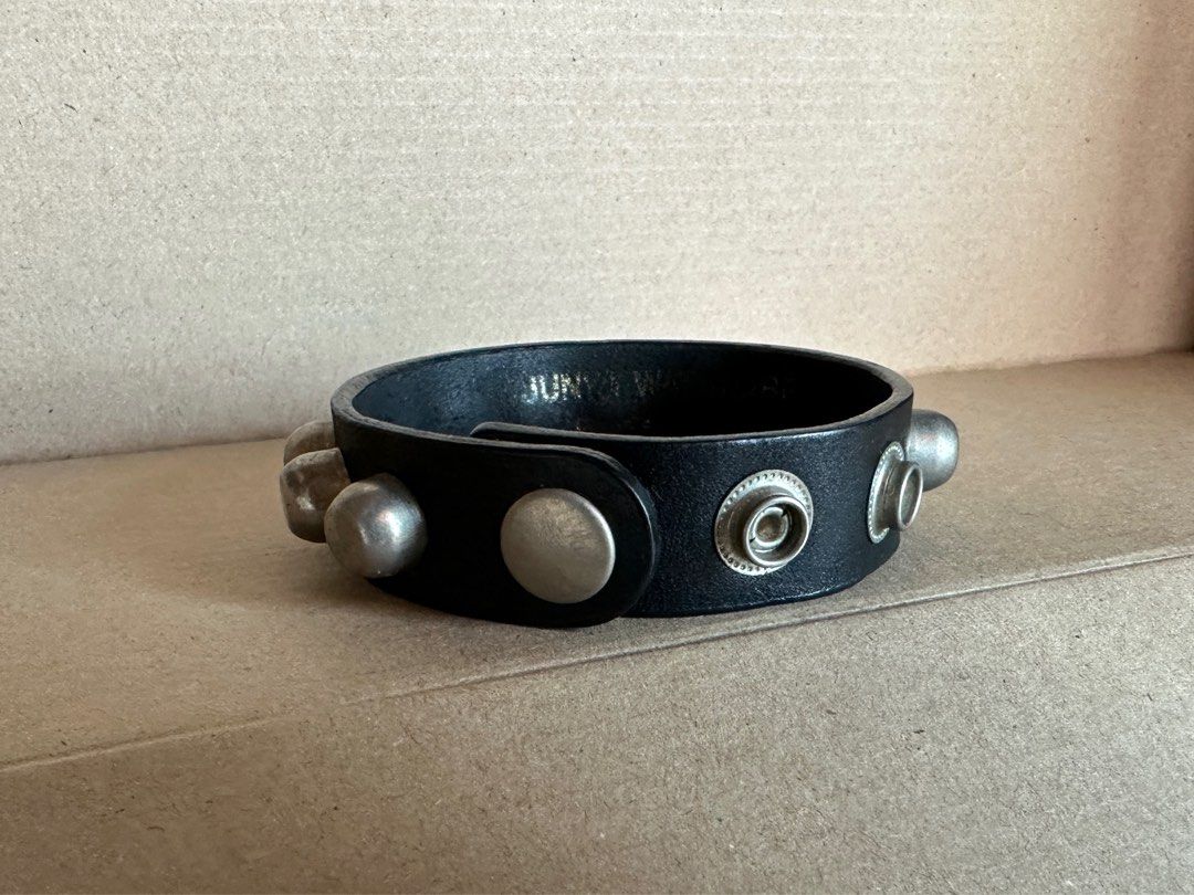 JUNYA WATANABE Leather & Round Stud Bracelet, Luxury, Accessories on Carousell