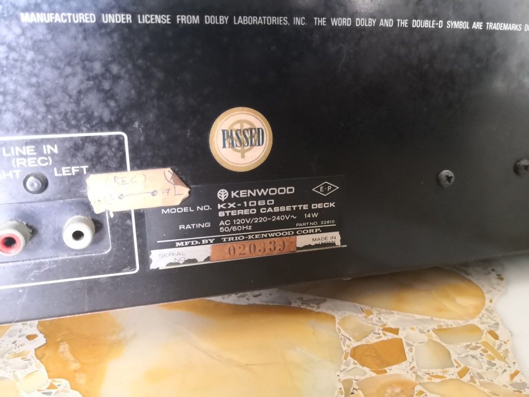Kenwood kx-1060 cassette deck, Audio, Other Audio Equipment on Carousell