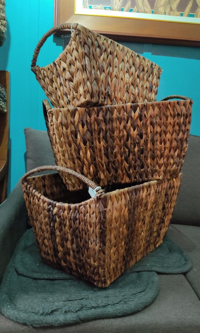 LARGE MULTI-PURPOSE WOVEN BASKET, Furniture & Home Living, Home ...
