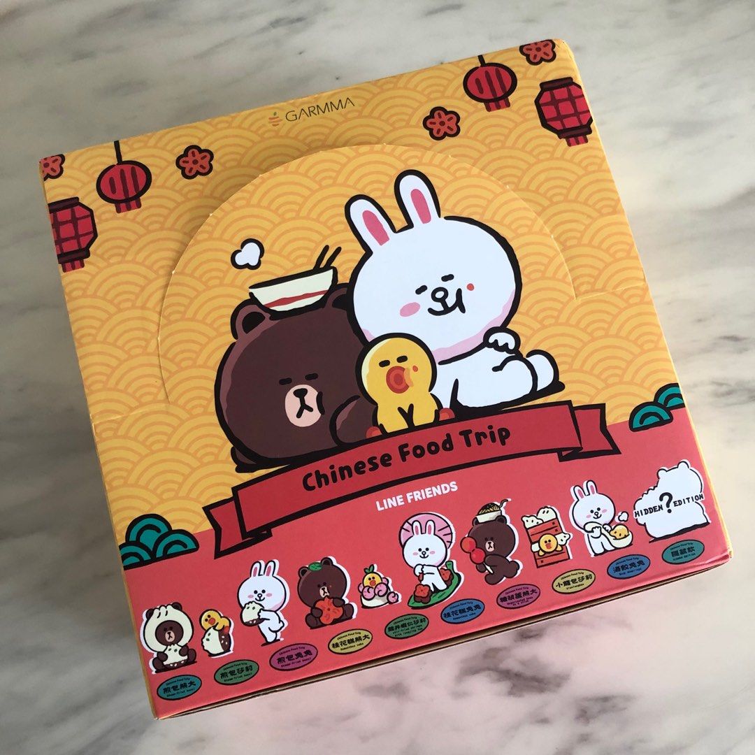 Line Friends - Chinese Food Trip Figurine Blind Box (Cony, Sally ...