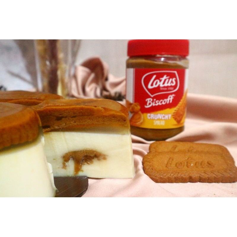 Lotus Biscoff Agar Agar Cake Large 24 cm / Halal Cake / Pudding Lotus Bisscoff / Birthday Cake ...
