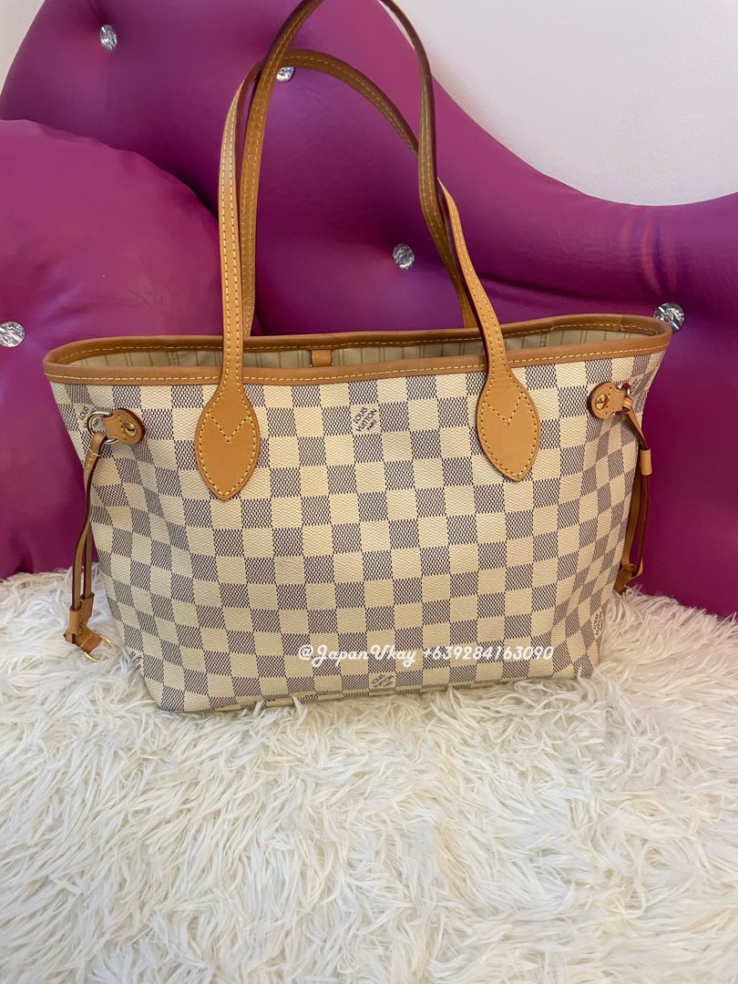 LV Neverfull PM Azur, Luxury, Bags & Wallets on Carousell