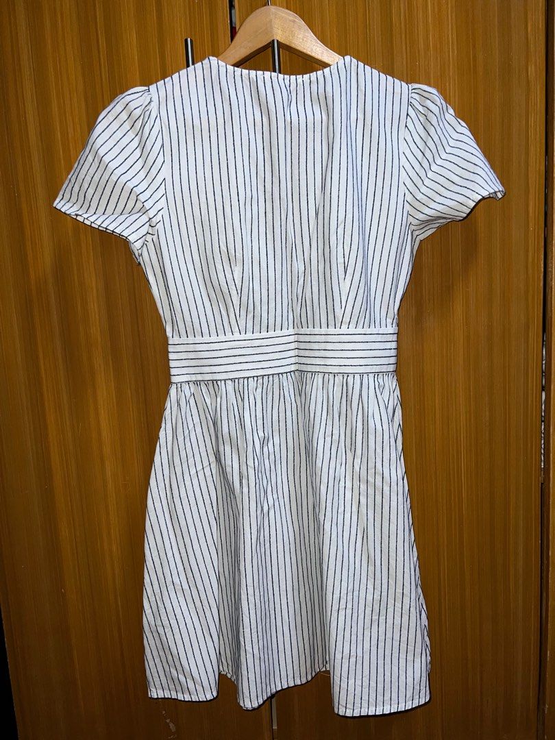 Mango Stripe full botton Dress, Women's Fashion, Dresses & Sets ...